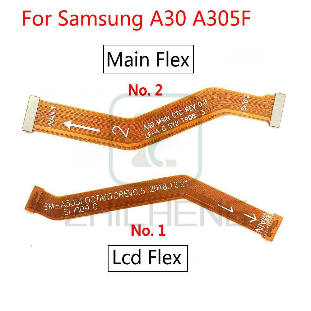 Main Motherboard LCD Display Connector Flex Ribbon Cable For Samsung Galaxy A30 A305F SM-A305F ...