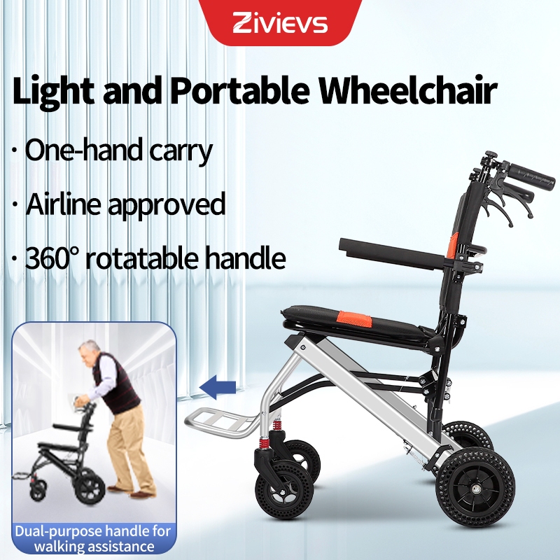 Lightweight and Portable Wheelchair – Airline Approved, One-Hand Carry ...