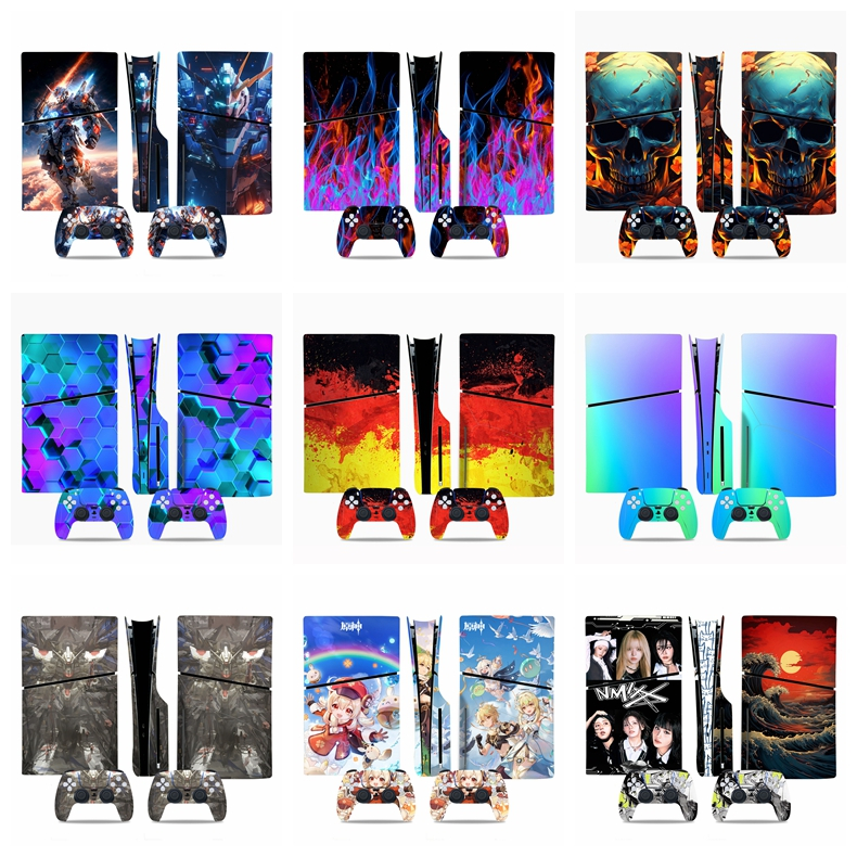 27 Colors Skin Sticker Compatible with Sony Playstation 5 Slim Disc ...