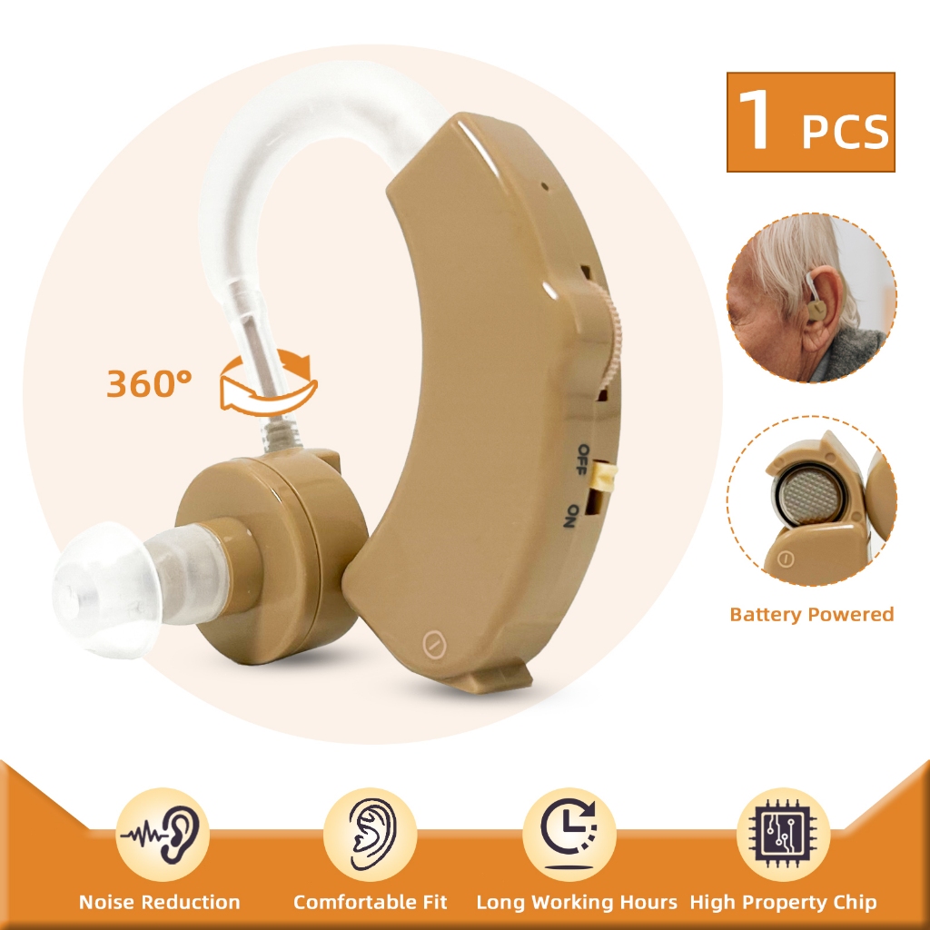 Hearing Aids for Seniors Behind the Ear Sound Amplifier Super Mini Size ...