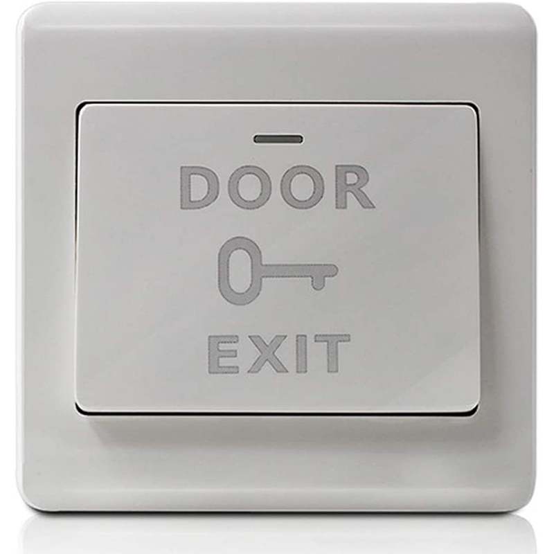 Press to Exit Door Release Button Switch Plastic Panel Metal Bottom Cover for Access Control ...