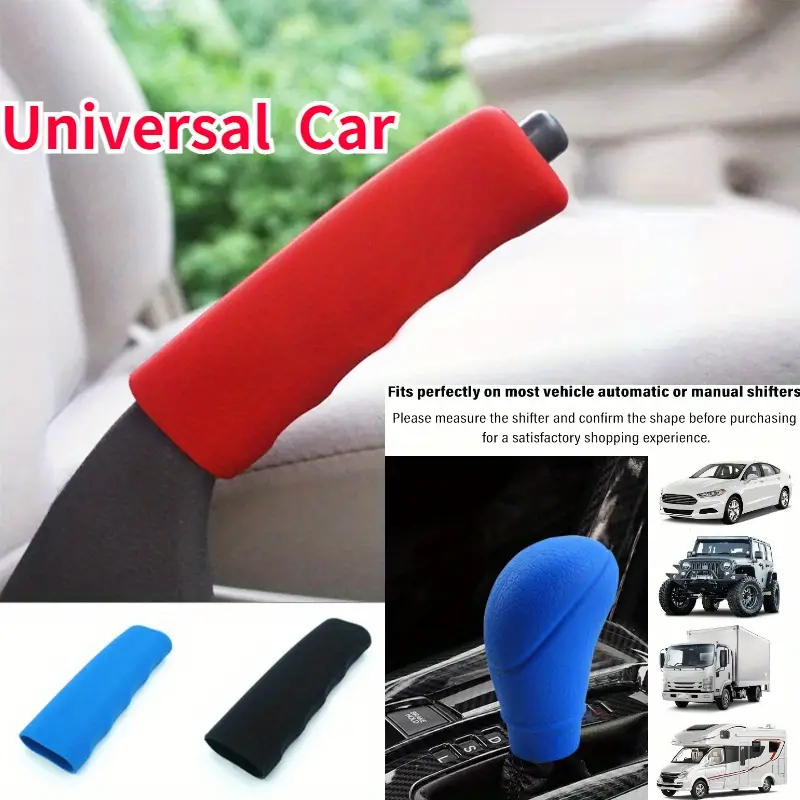 Hand Brake Set Universal Car Handbrake Sleeve Silicone Gel Cover Anti ...