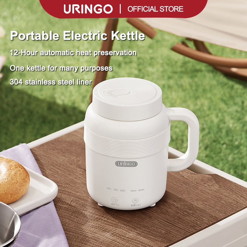 URINGO Portable Electric Kettle Mini Size Portable To Travel Global Use ...
