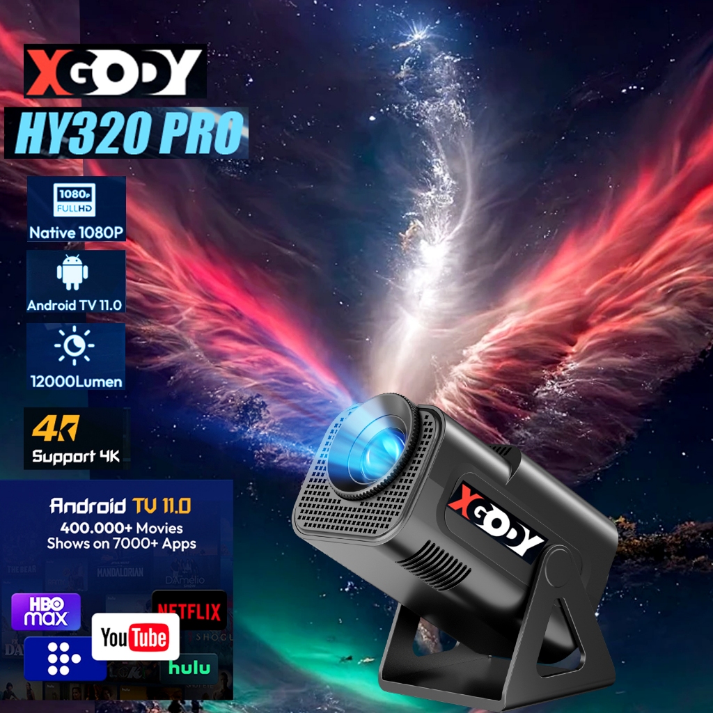 [Projector Expert]XGODY HY320 PRO HY300 PRO With Netflix/YouTube 4K ...