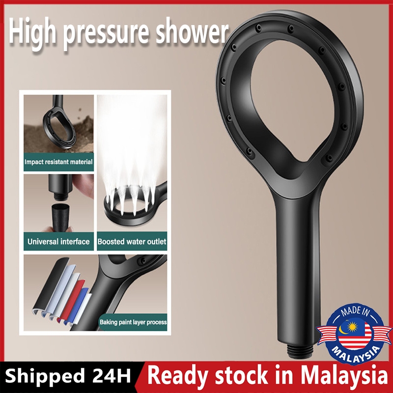 (Local Shipment) High Pressure Shower Head Heart Ring Spray Booster ...