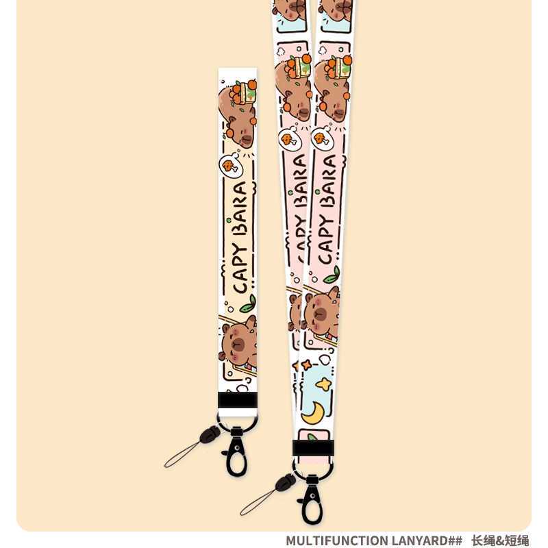 Capybara Lanyard ID Card Protective Case Long Rope Long Rope USB Anti ...