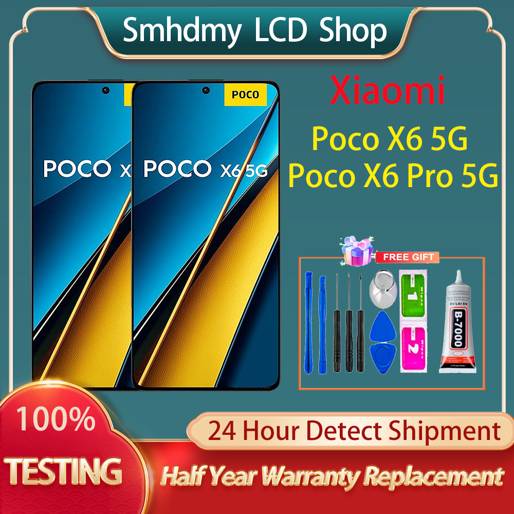 Original AMOLED Poco X6 5G X6 Pro 5G LCD Display Touch Screen Assembly ...