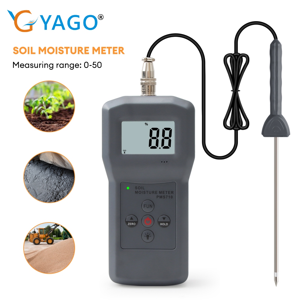PMS710 Digital Soil Moisture Meter Test River sand Soil Cement Land ...
