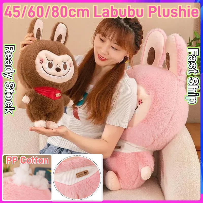 (Ready Stock) 45cm/60cm/80cm Labubu plush toy labubu doll soft labubu ...