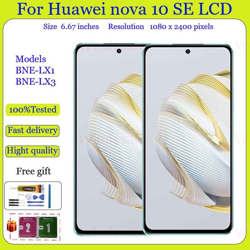 Original For Huawei Nova 10 SE LCD Display Touch Screen With Frame ...