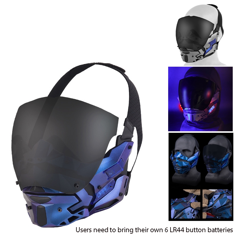 New Night Cool Detachable Mask Mechanical Sci Fi Movie Prop Outdoor ...