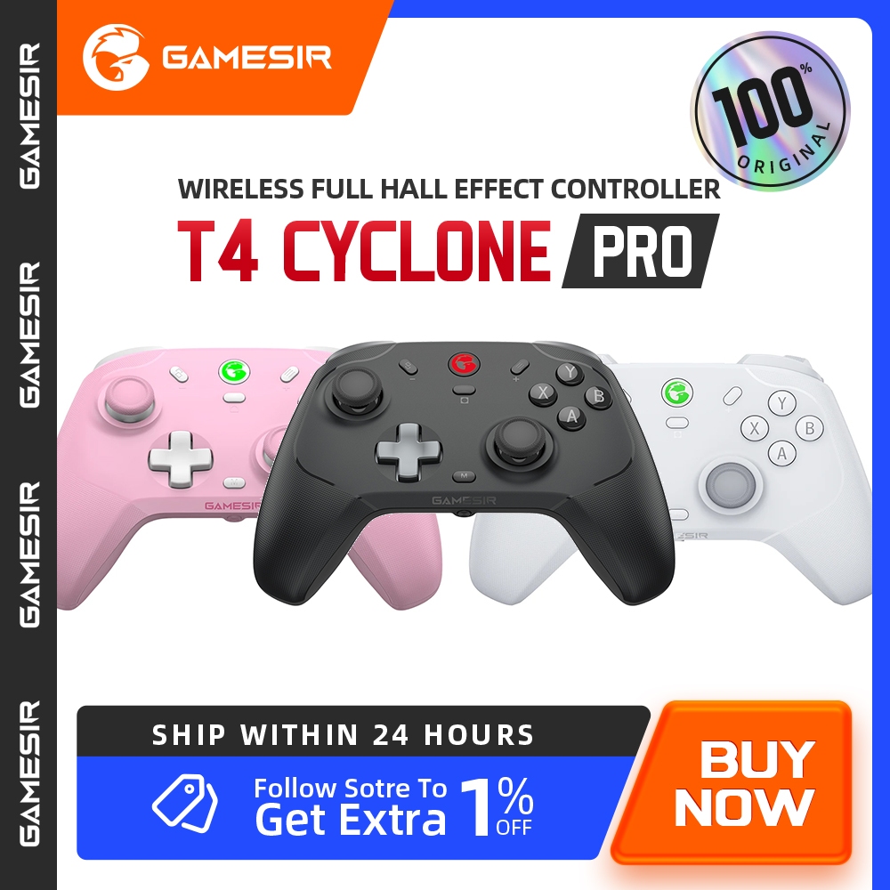 GameSir T4 Cyclone Pro Gaming Controller Wireless Gamepad with Hall ...