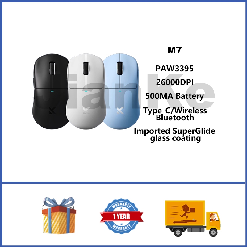 MCHOSE M7 Wireless Mouse PAW3395 26000DPI Lightweight Three Mode Gaming Mouse | Shopee Malaysia