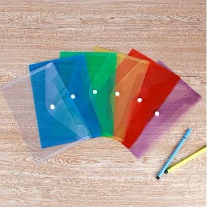Button File Folder File Bag A4 Clear Plastic A4 File Bag Thickening ...