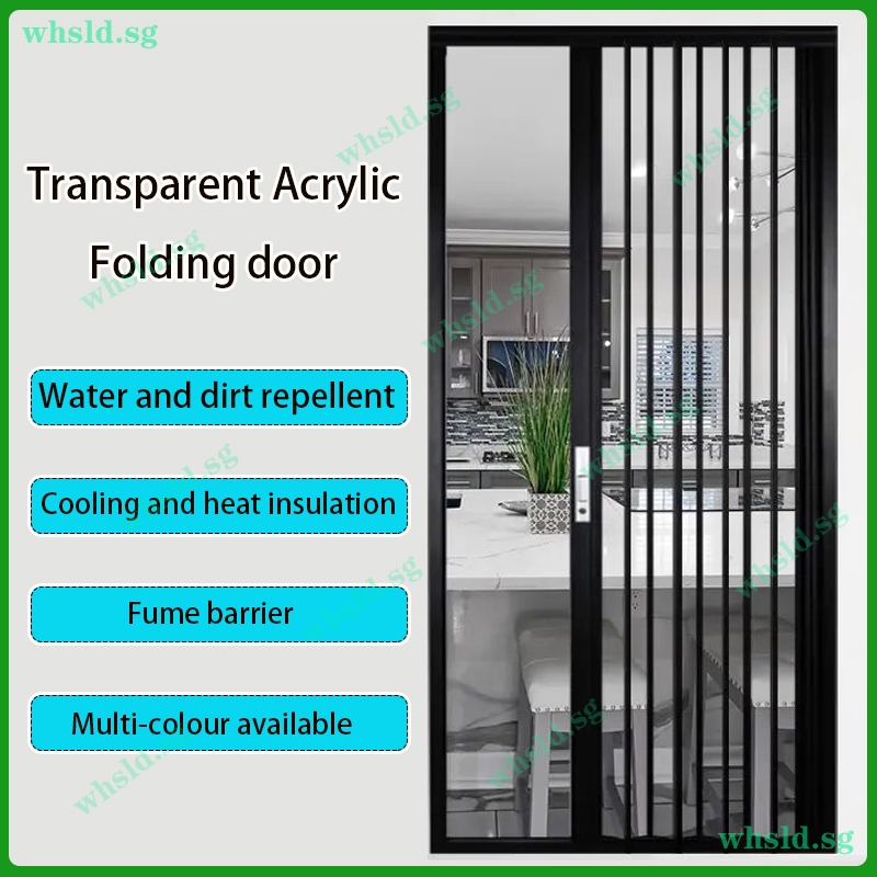 Sliding Transparent Acrylic Crystal Plate Folding Door Invisible ...