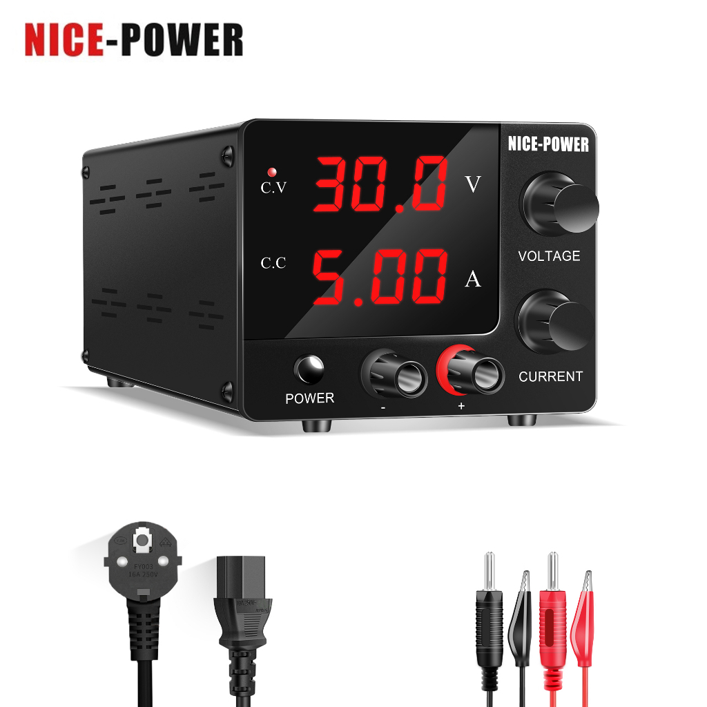 Nice-power Laboratory MINI DC Power Supply Adjustable 0-30V 0-5A ...