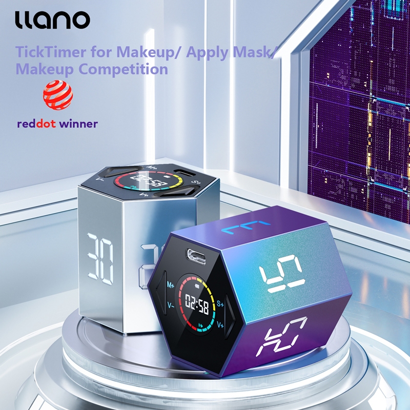 LLANO Ticktime Smart Digital Alarm Clock Timer For Makeup/ Apply mask ...