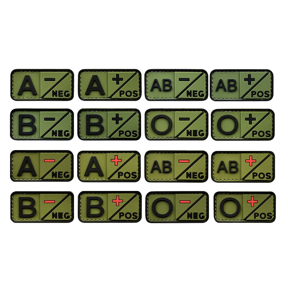 Pvc Rubber Patch Army Green Blood Shape Badge Tactical Morale Velcro ...