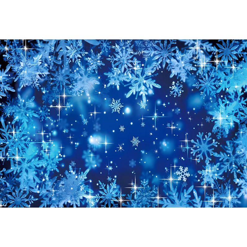 Snowflake Photography Backdrop Winter Bokeh Ice Snow Wonderland Photo ...