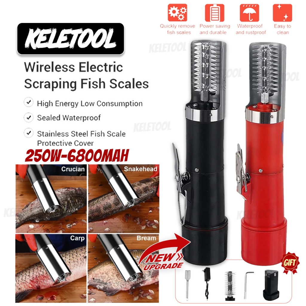 Portable Charging Cordless Electric Fish Scaler Fish Scale Scraper Fish ...