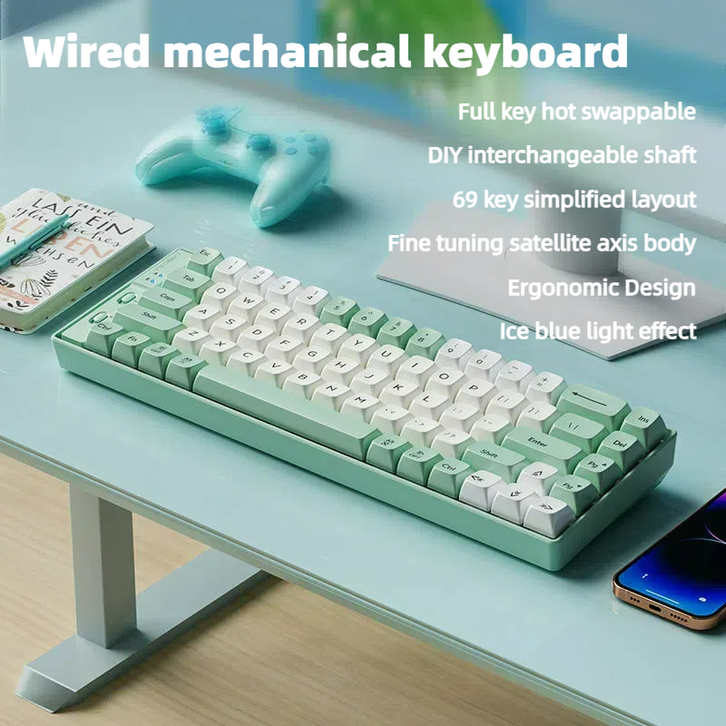 Wild Keyboard Hot Plug-In Mechanical Keyboard Green Axis Red Axis Wired ...