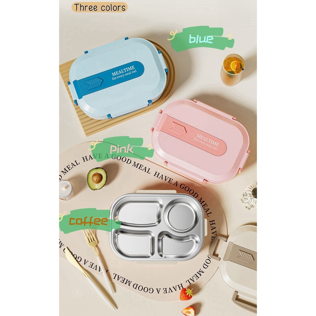 Lunch Box Adult Lunch Box Student Lunch Box Square Divided Lunch Box ...