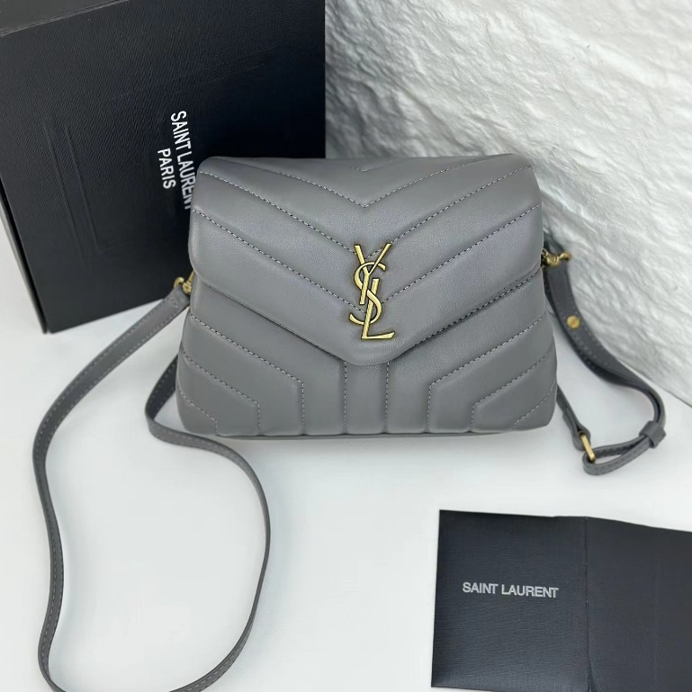 [Original Authentic with Packaging Box] SAINT LAURENT YSL LOULOU Square ...
