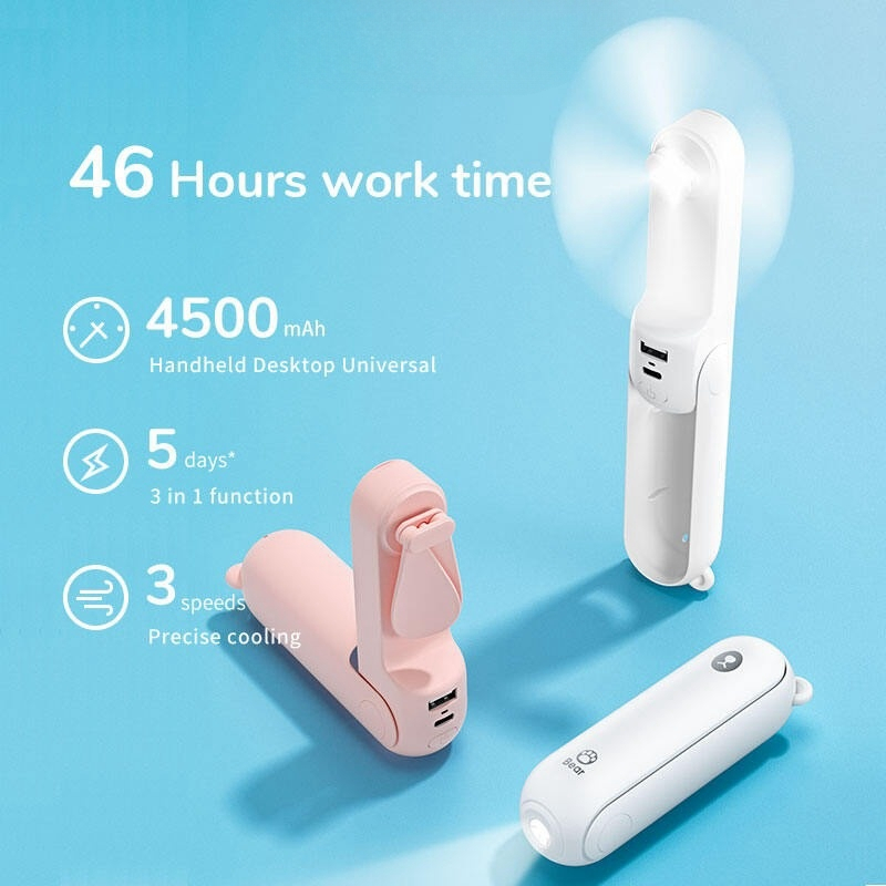 Mini Fan Rechargeable Portable Handheld Handy USB Pocket Personal ...