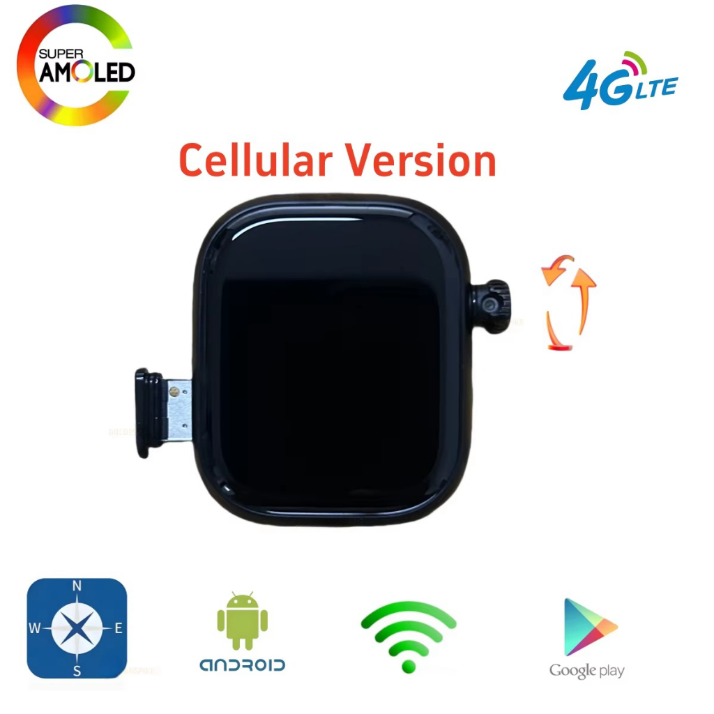 Cellular Version CD99 4G Android Smart Watch S9 2.26 inch 490*580 ...