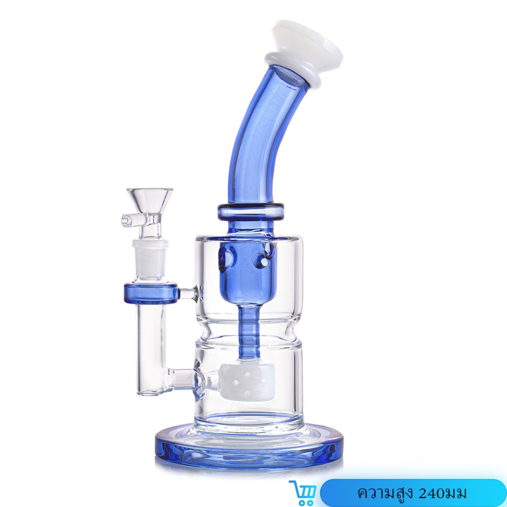 Recycler Bubbler Glass Bongs Water Pipe Inline Cyclone Female Joint ...