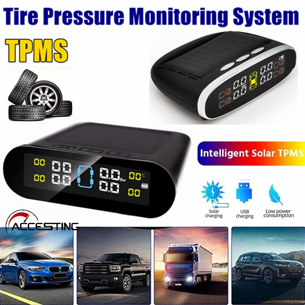 TPMS Car Wireless Tire Pressure Monitoring System Solar Car Tire ...