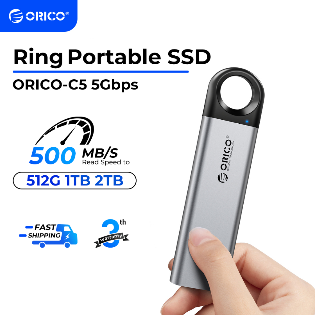 ORICO C5 1TB Ring External Portable SSD Up to 500MB/s With USB-A/C ...