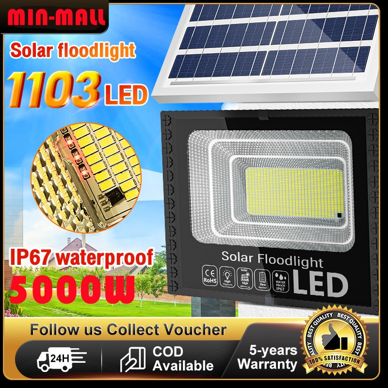 3000W Solar Light IP67 Waterproof Outdoor Lighting Wall Floodlights ...