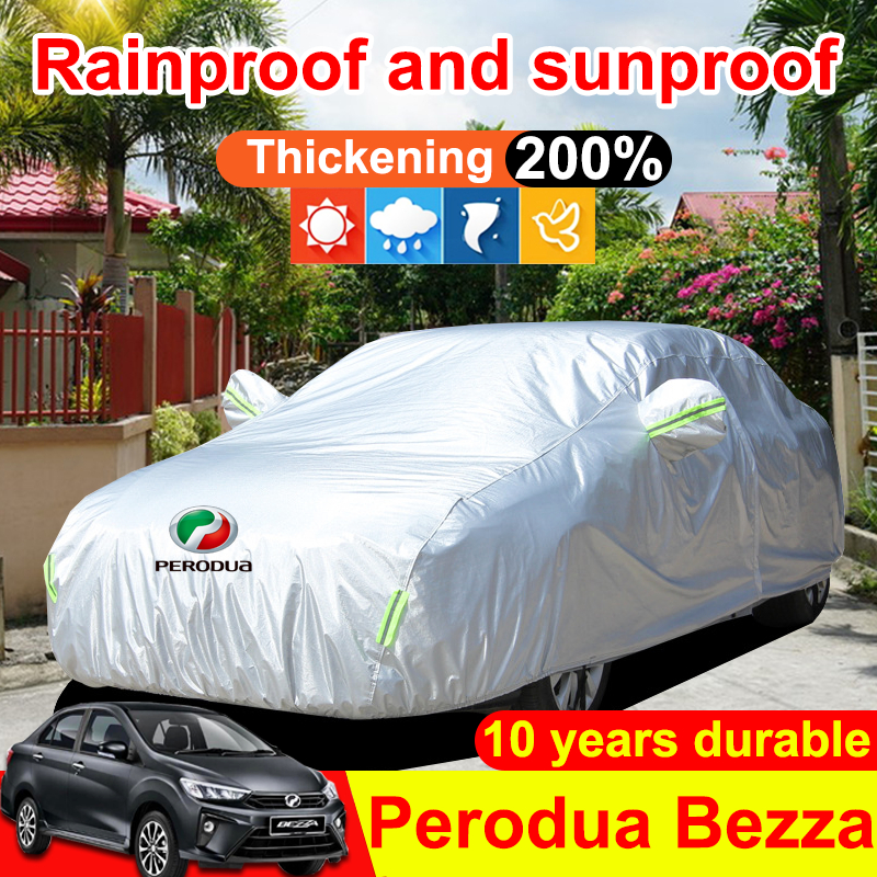 Perodua Bezza car cover outdoor protection grey Penutup kereta car ...