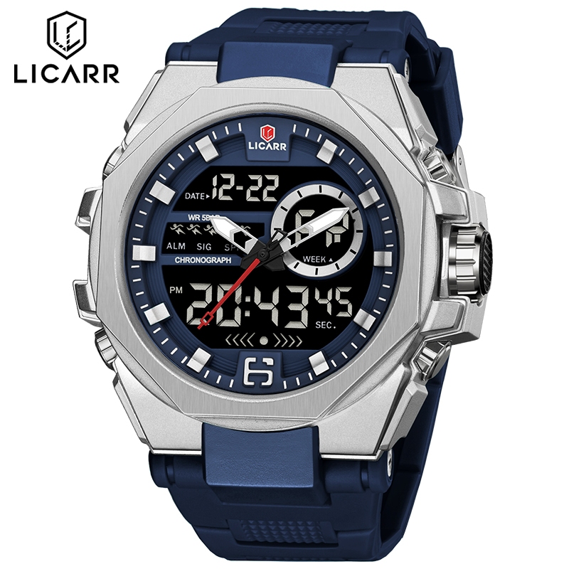 LICARR Trend Original Brand Watch Dual Display Waterproof Sports ...