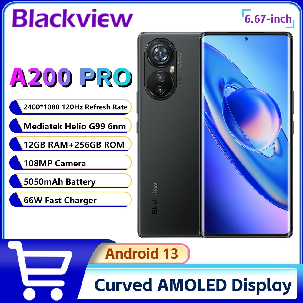 Blackview A200 Pro Smartphone Android 13 Octa Core 6.67 Inch 12GB+256GB ...