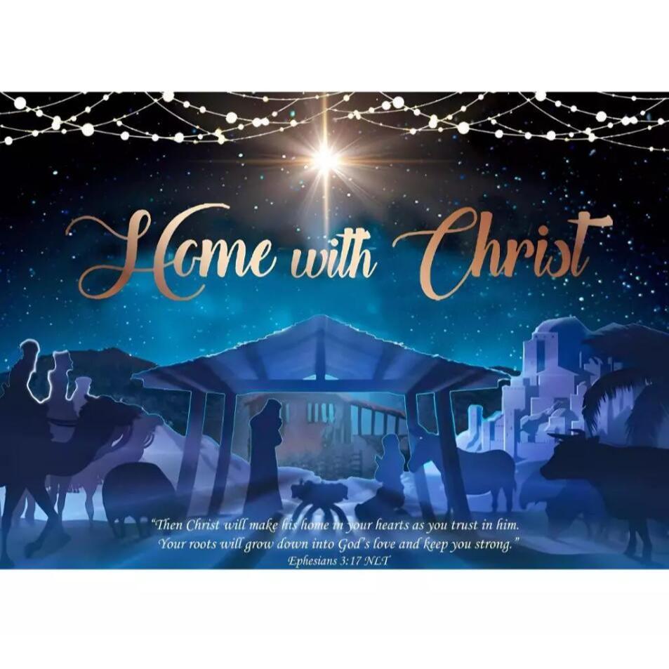 Christian Jesus Photography Backdrop The Birth of Jesus Scene Christmas ...