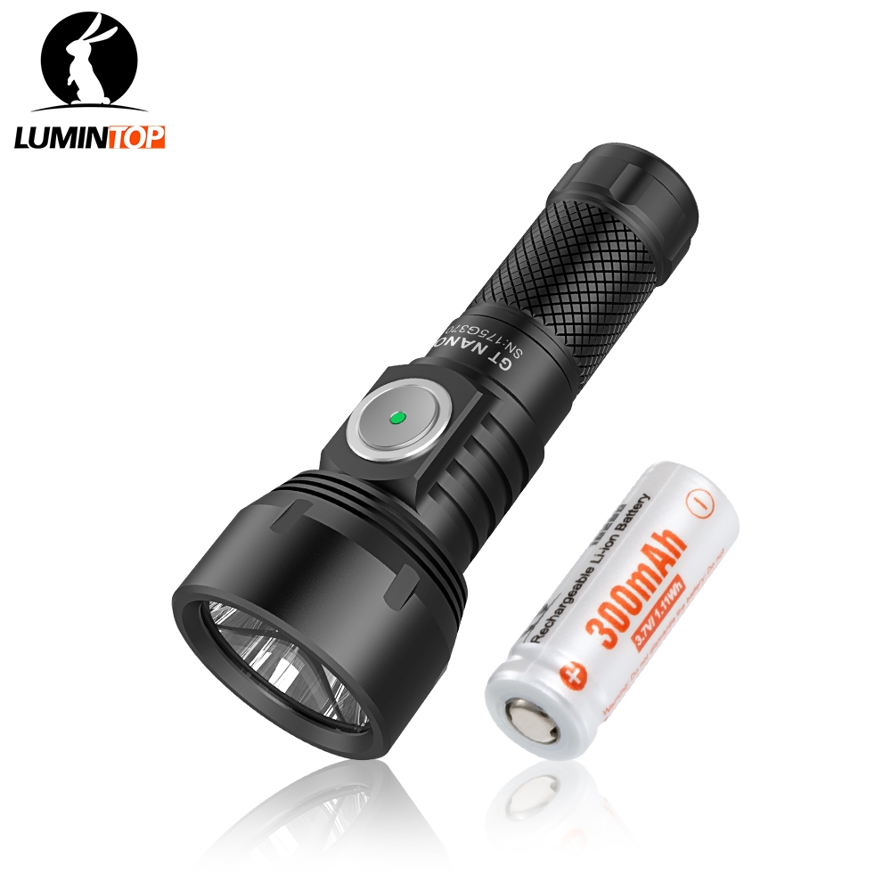 Lumintop GT NANO V3.0 TYPE C Rechargeable flashlight with 10280 battery ...