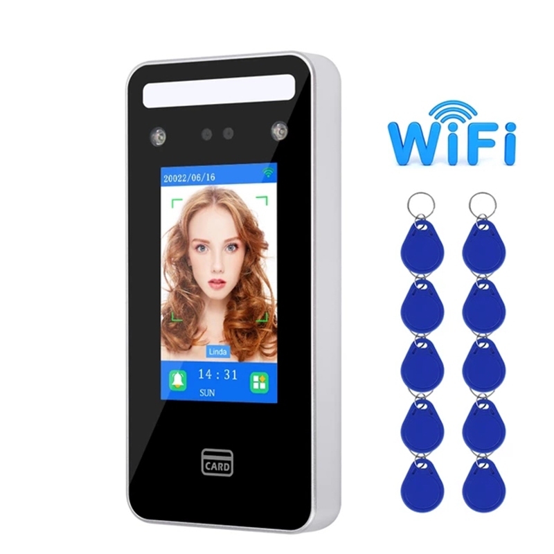 WIFI Dynamic Face Recognition Access Control System RFID Card Facial Biometric Time Attendance ...