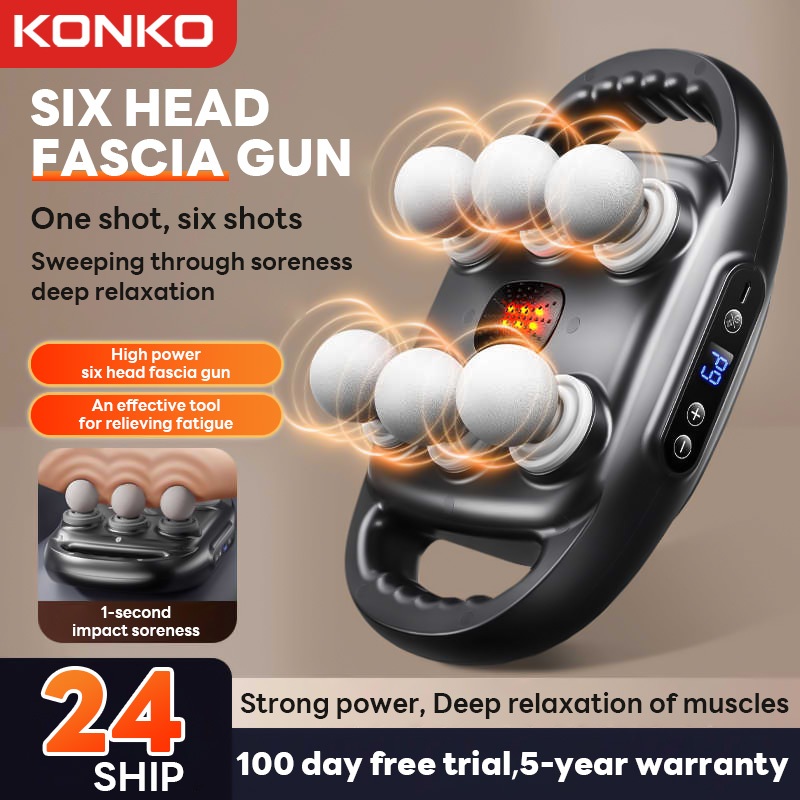 Fascia Gun Six-Head Muscle Relaxation Massage Professional Grade ...