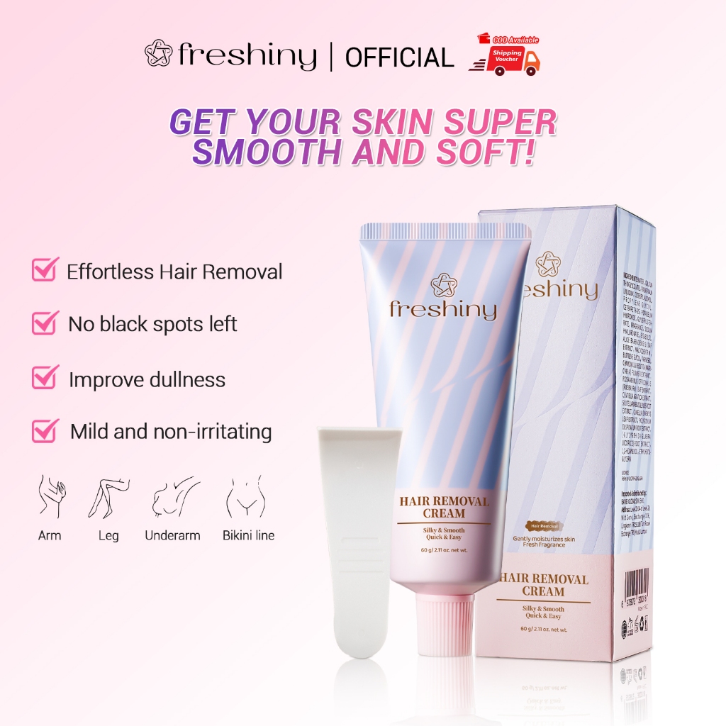 【Best Seller!!】Freshiny Skincare Hair Removal Cream 60g—Aloe Vera ...