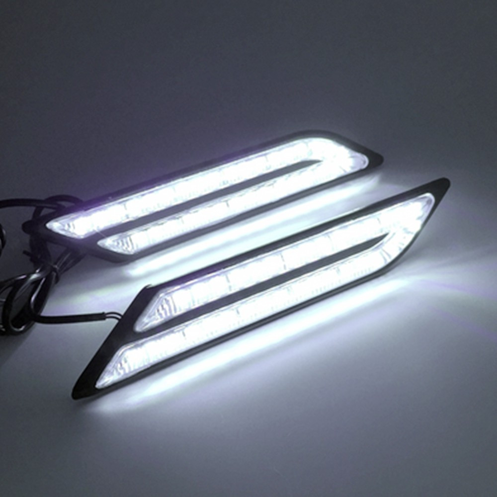 2Pcs Car Vehicles DC 12V Daytime Running Light Kit Diy Day Driving ...