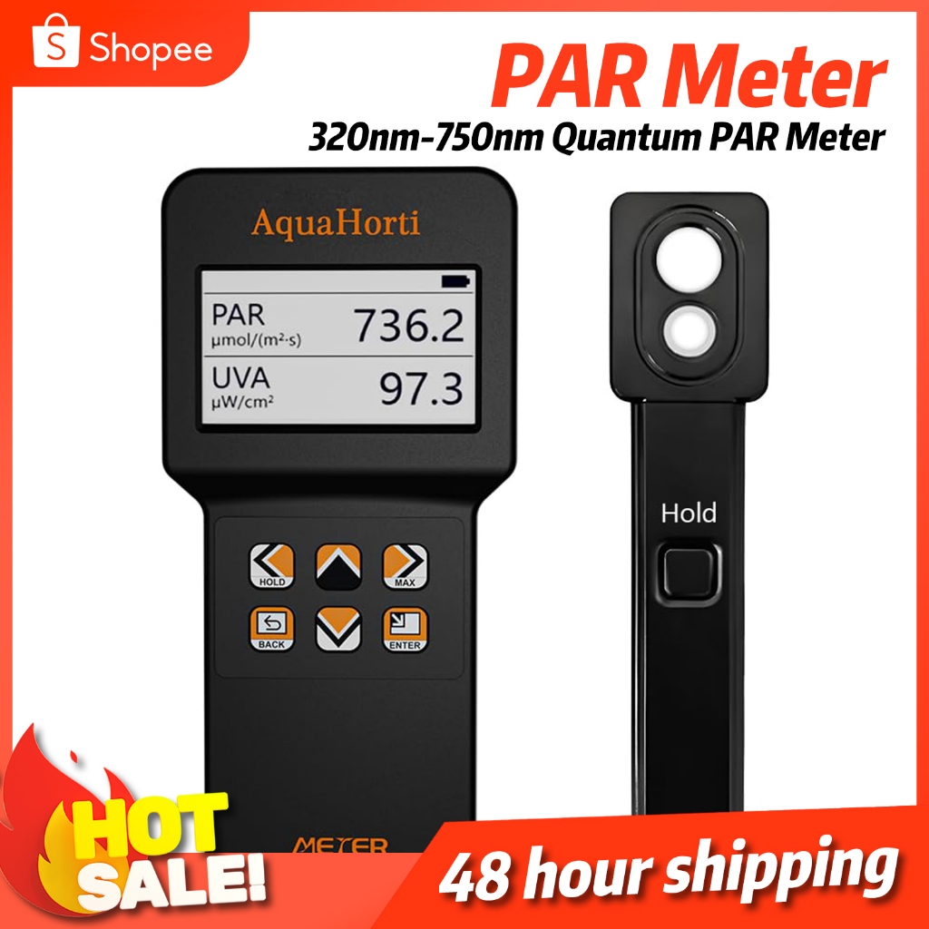 AH-PARUV Quantum PAR Meter,320-750nm. Red | Blue Light Seperate PPFD ...
