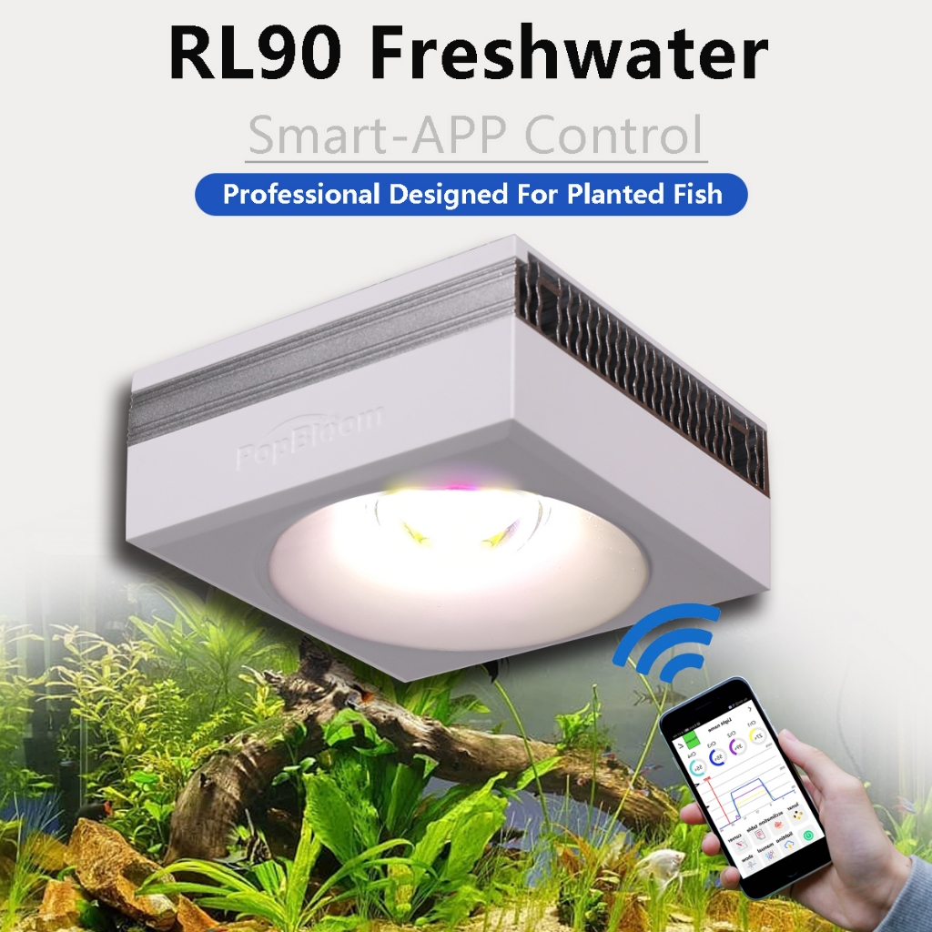PopBloom RL90 Smart-APP Control Fresh Fish Aquarium Light Freshwater ...