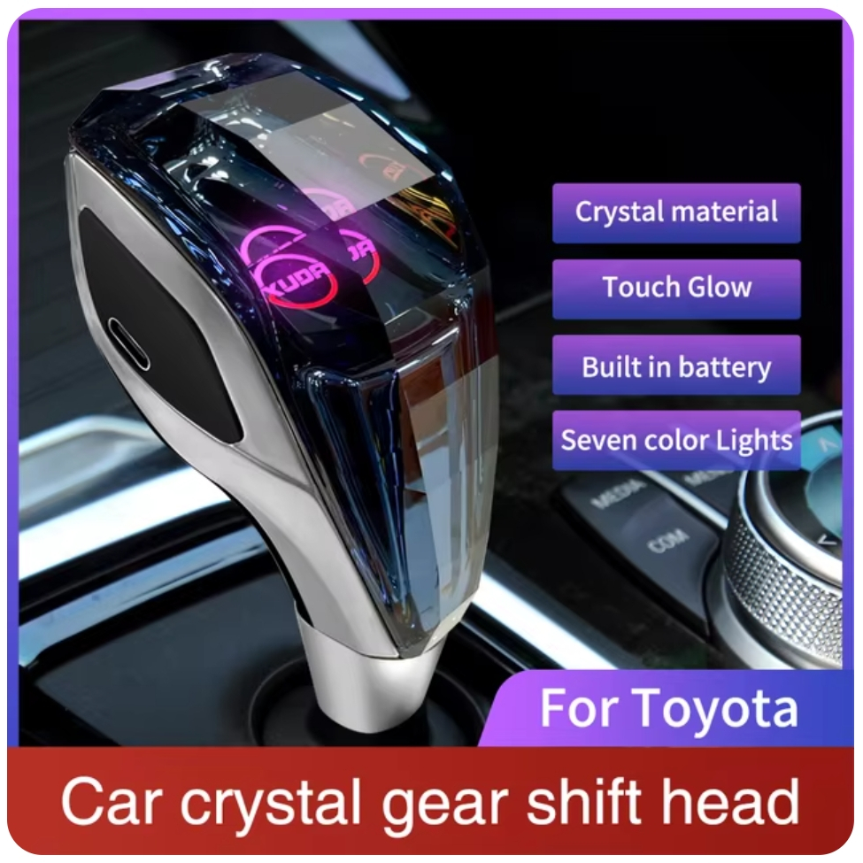 LED Light Colorful Crystal Car Shift Knob Car Gear Stick Shift Lever ...