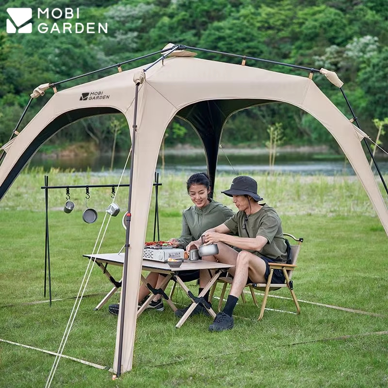 MOBI GARDEN Quick Open Canopy Outdoor Camping Black Rubber Sunscreen ...