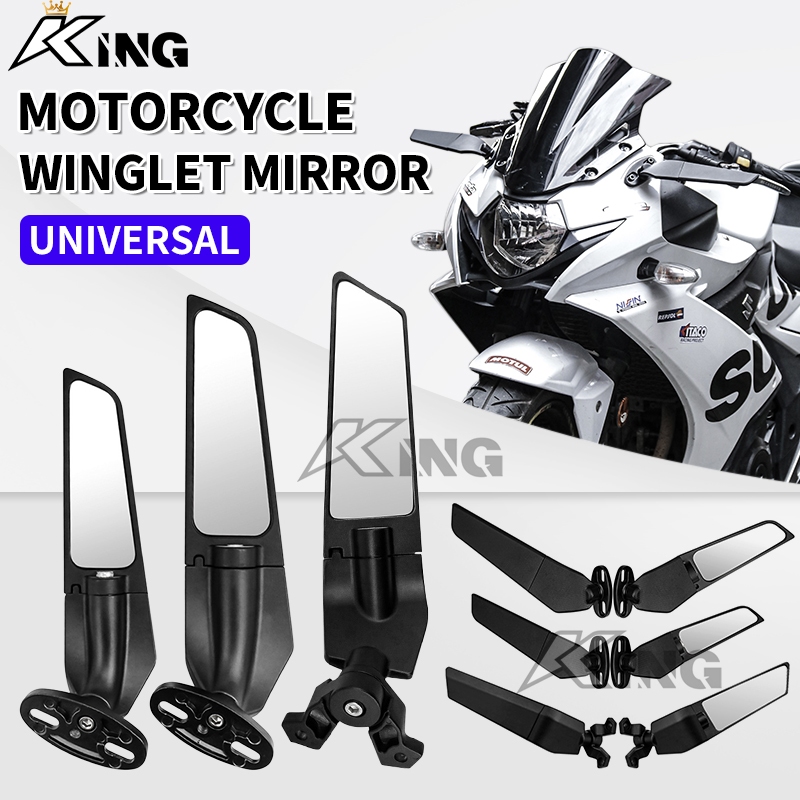 SIDE MIRROR WINGLET FAIRING KAWASAKI NINJA CBR R15 R25 R3 R6 R1 ZX10R ...