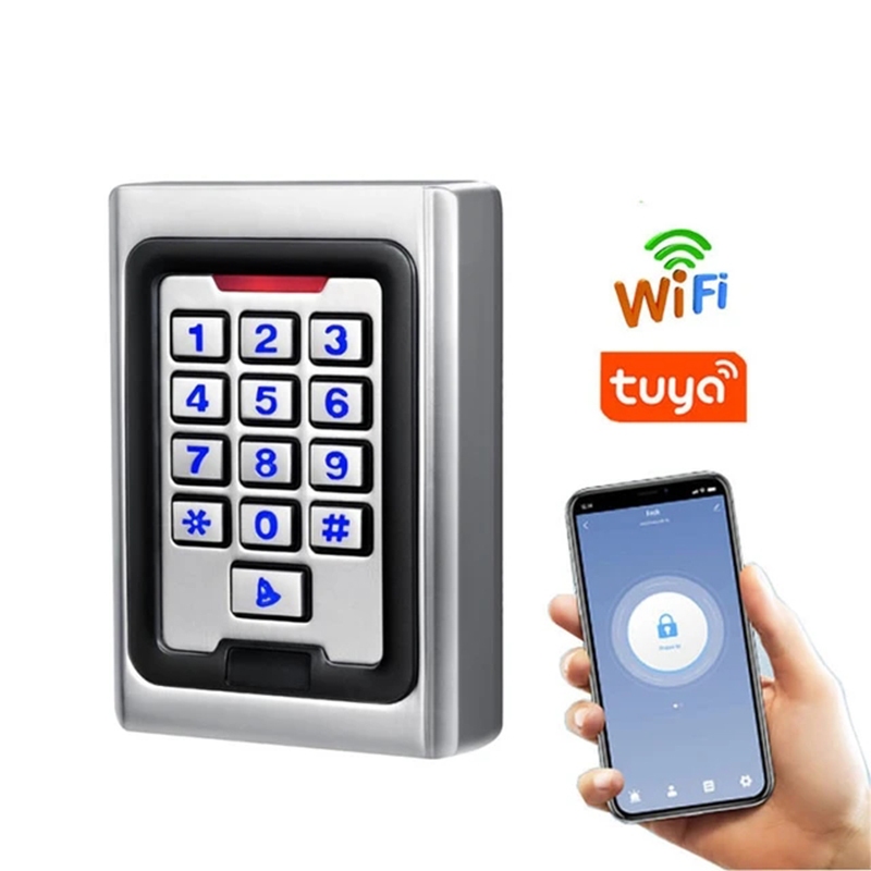 New K5 WiFi Tuya App Smart Door Lock RFID Card Access Control Metal Keypad Standalone Door ...