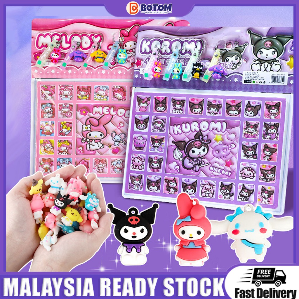 BOTOM 40PCS Sanrio Blind Box Kuromi Capybara Keychain Cartoon Surprise ...