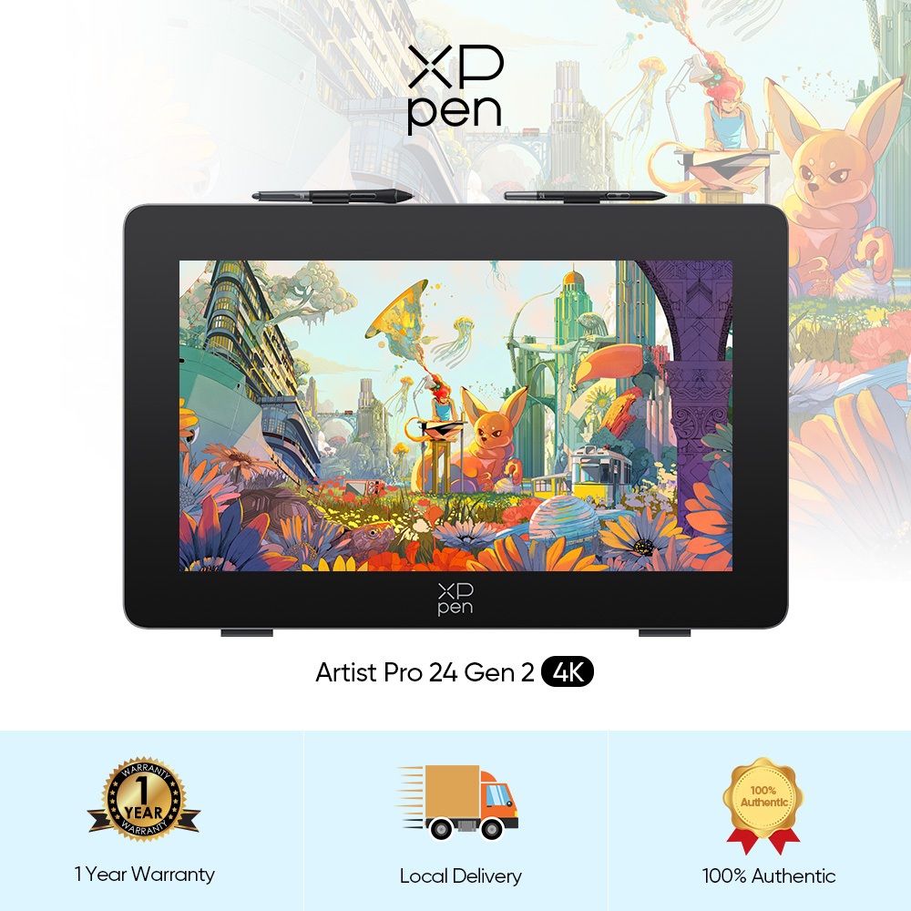 【New】XPPen Artist Pro 24 Gen2 4K Pen Display Drawing Display 23.8 inch Big monitor,with Color ...